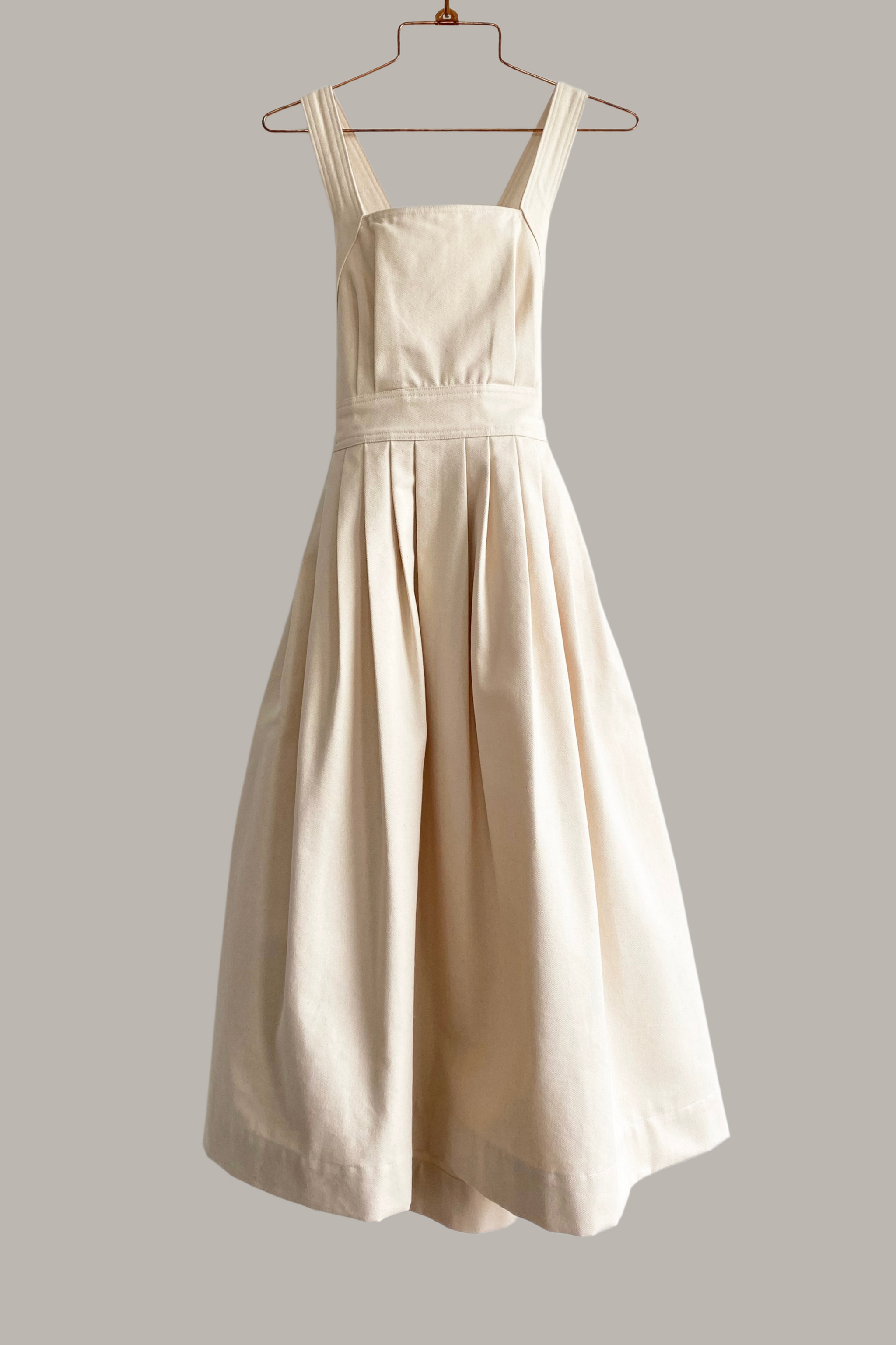 Traveling Pinafore Dress Cotton Natural Canvas {Made to Order ...
