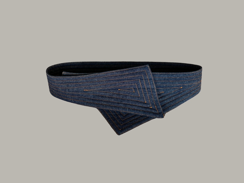 Reversible Asymmetrical Dark Indigo Denim Corset Belt {Made to Order ...