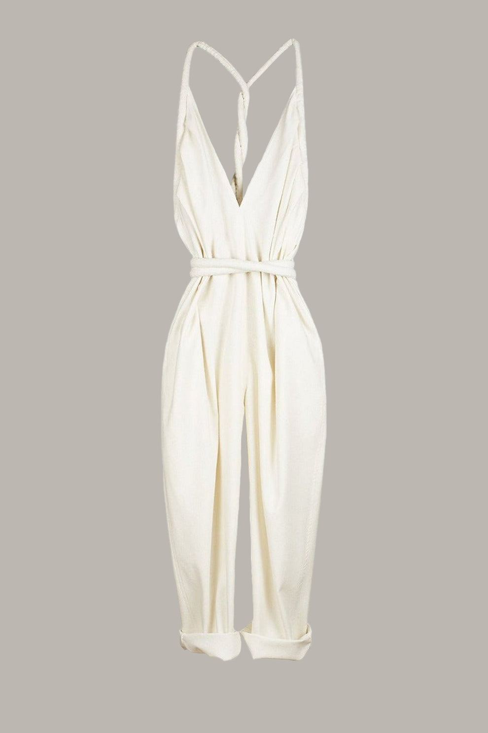 Infinite Rope Jumpsuit in Ivory Cream Raw Silk {Made to Order ...