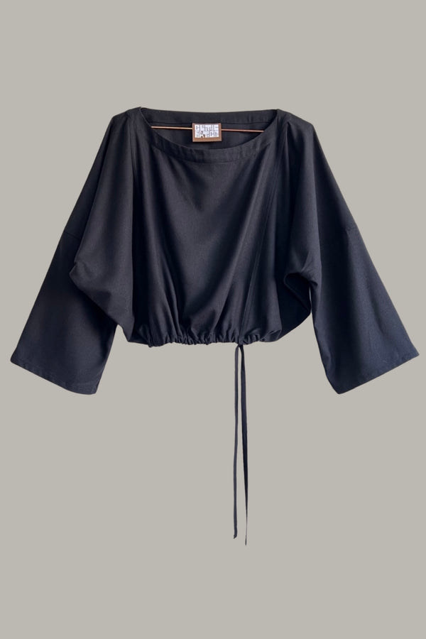 Moonrise Drawstring Pullover Raw Silk Ivory Cream – electric feathers
